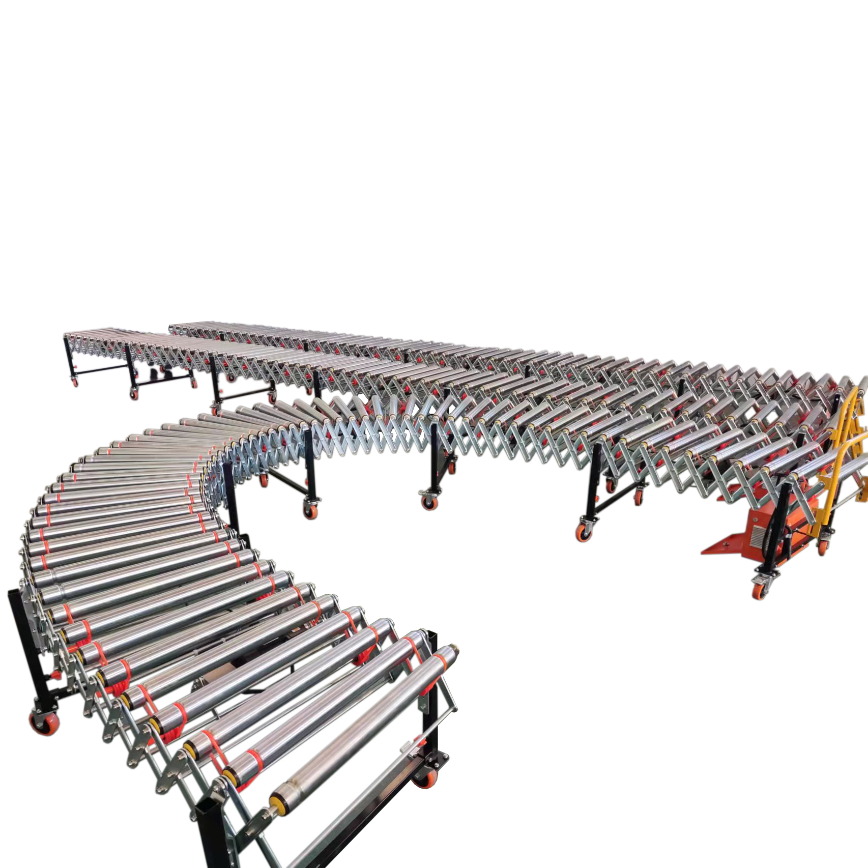 Moving Retractable Flexible Roller Conveyor - smartconvey.com